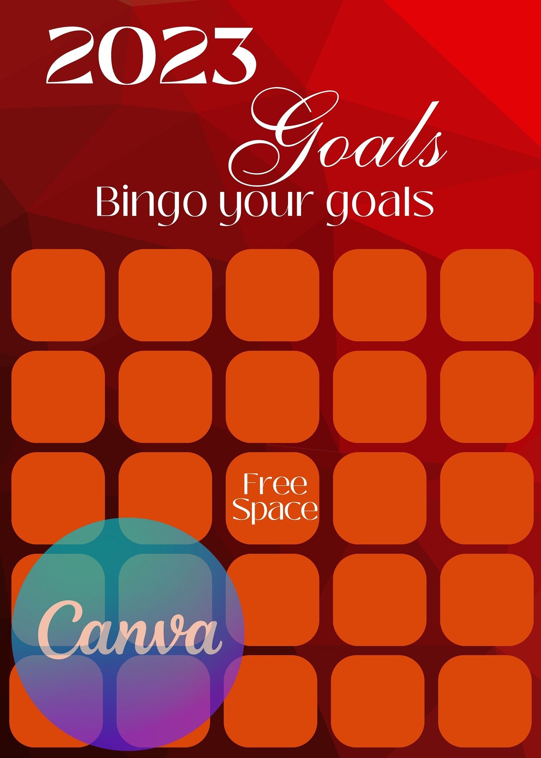 2023 Goals Bingo Card. 2023 Goals Year - Etsy