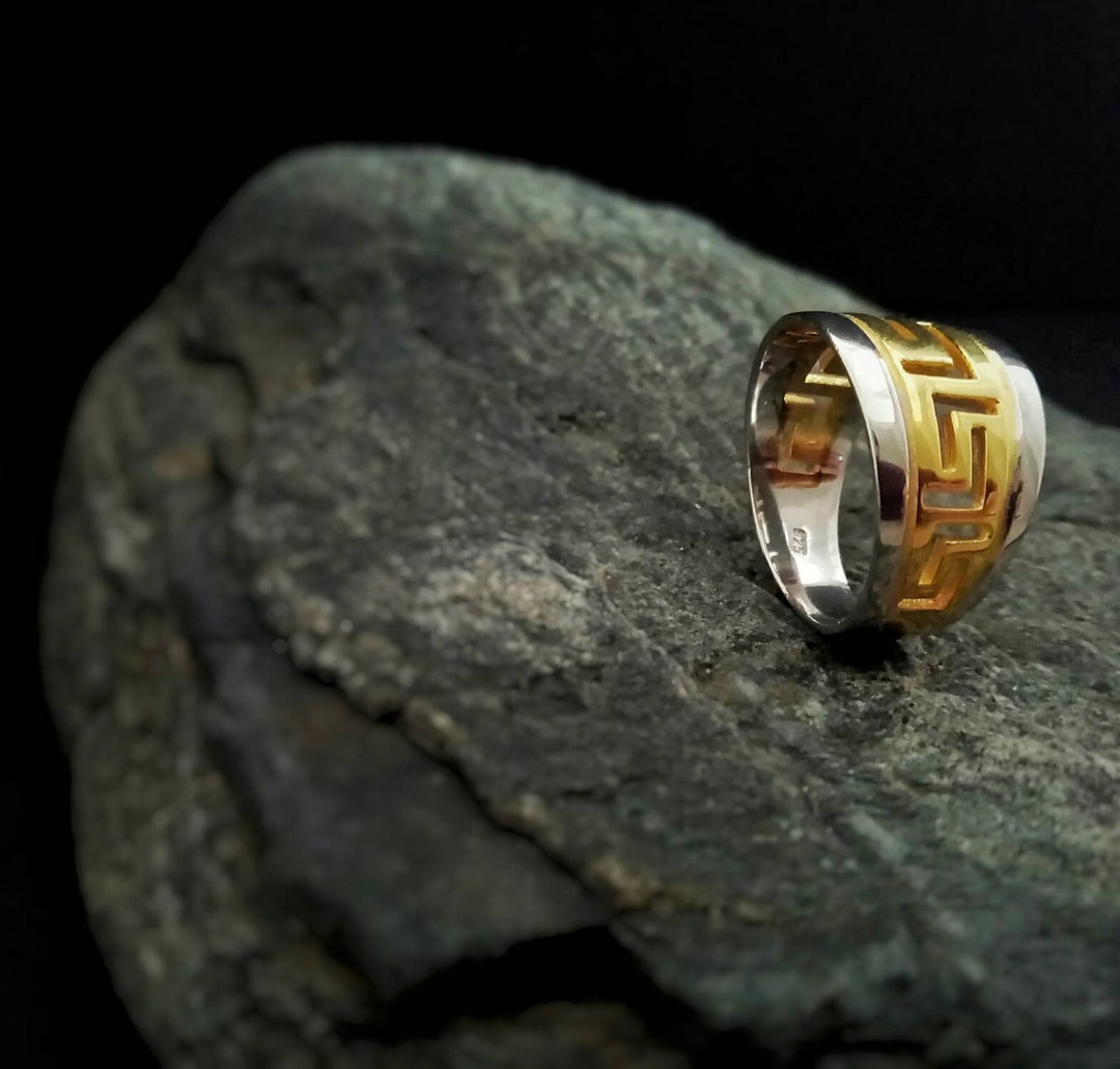 Greek Meander Ring, Greek Ring, Meander-greek Key, Meander Ring, Ancient Greek Jewelry, Greek ...