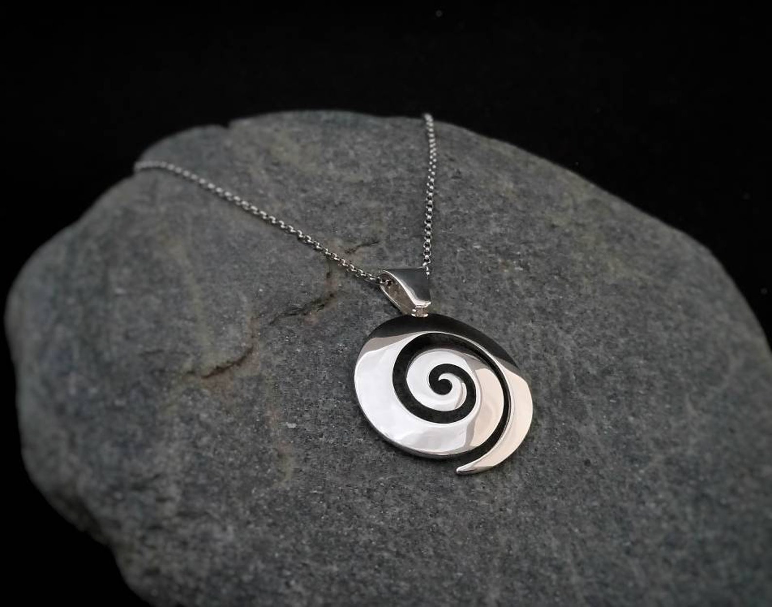 Greek Spiral Pendant Minoan Spiral Charm Sterling Silver - Etsy