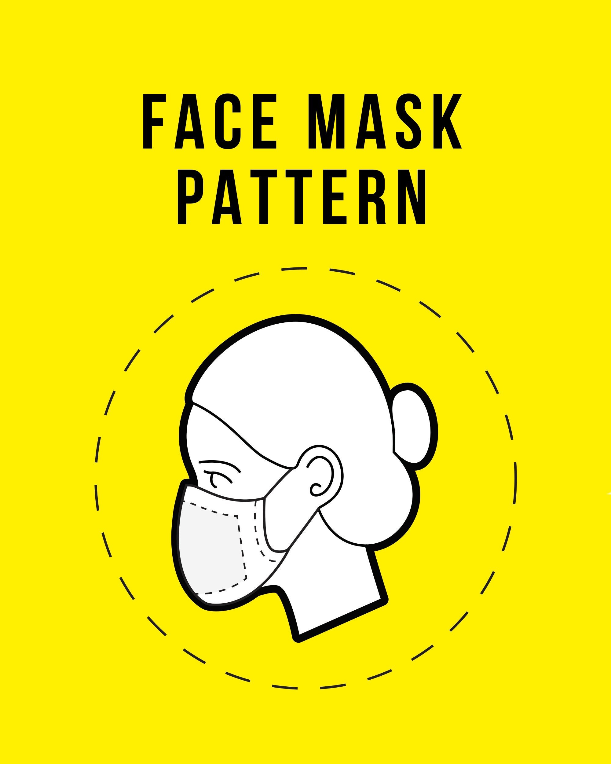 Face Mask Sewing Pattern With Filter Pocket, Easy DIY Mask/mouth and ...