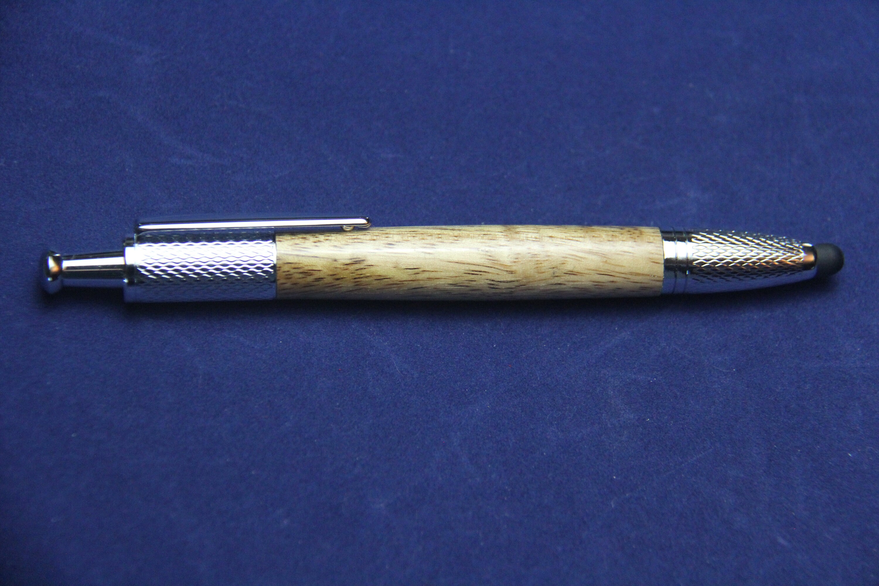 Calypso Click Style Chrome Pen and Stylus with Mango wood | Etsy