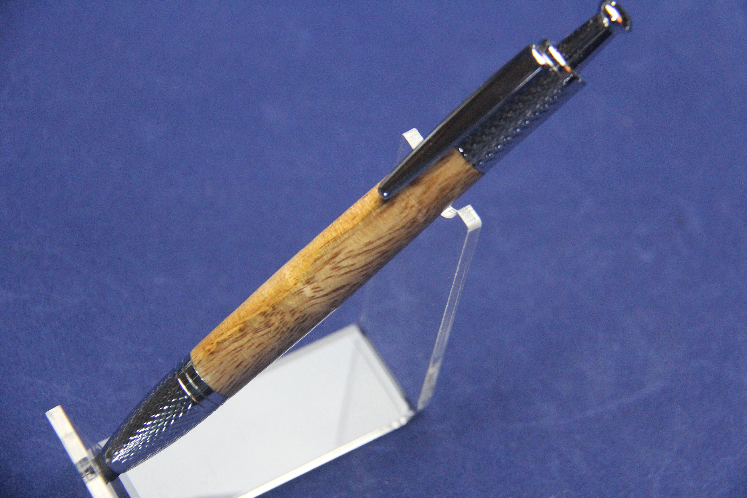 Calypso Click Style Chrome Pen and Stylus with Mango wood | Etsy