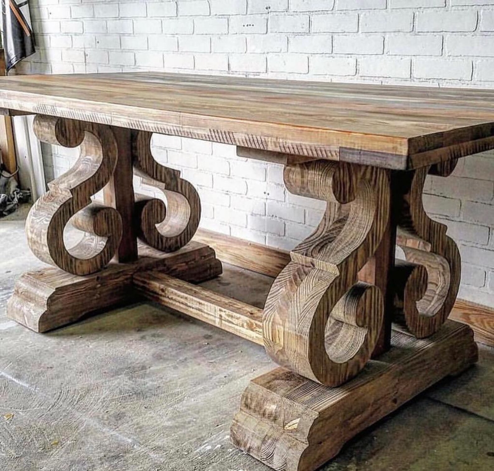 Scroll Base Dining Table DIY Plans - Etsy
