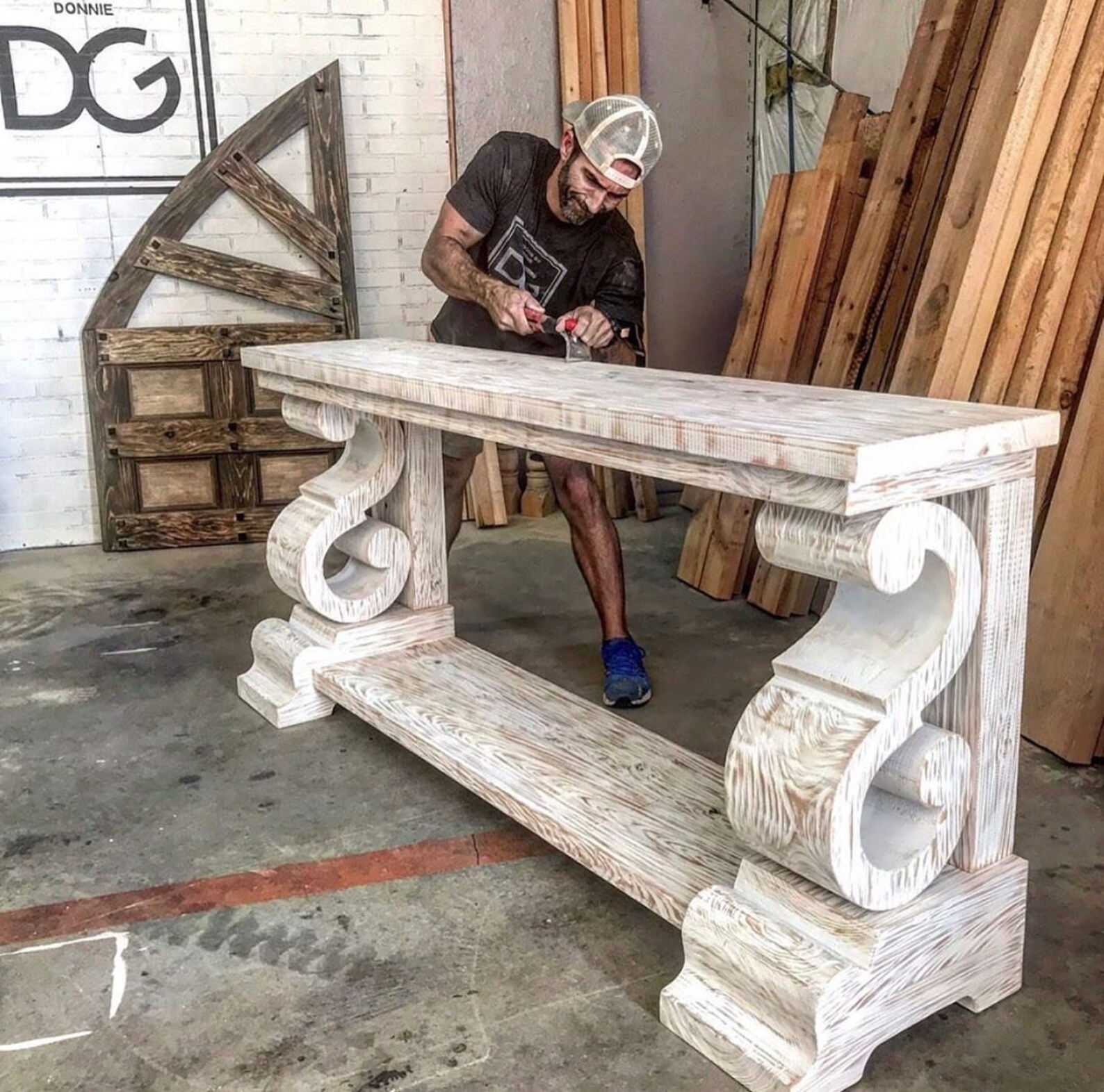 Scroll Console Table DIY Plans - Etsy