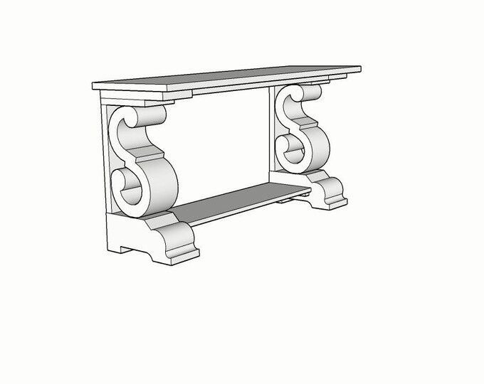 Scroll Console Table DIY Plans - Etsy Canada