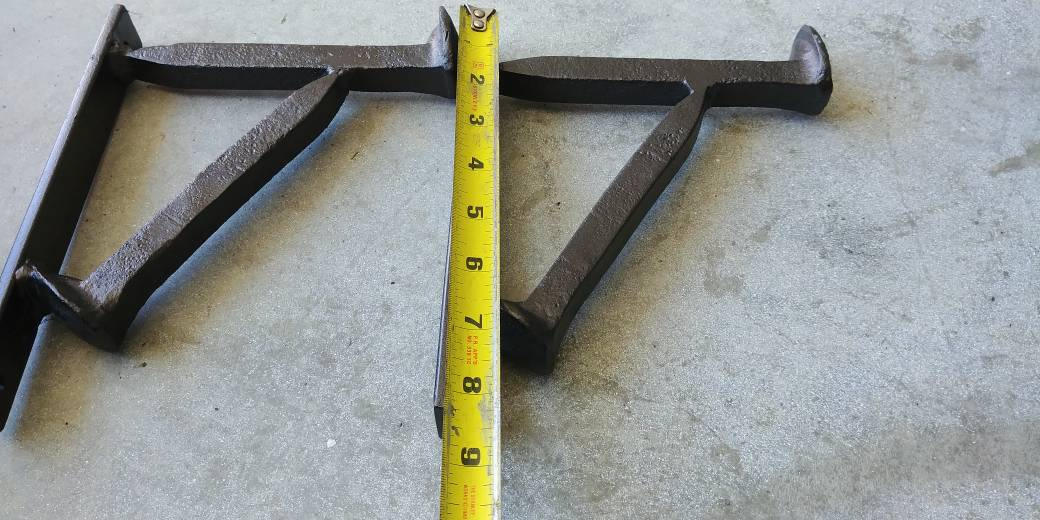 Pair of Railroad spike shelving brackets. Made out of | Etsy