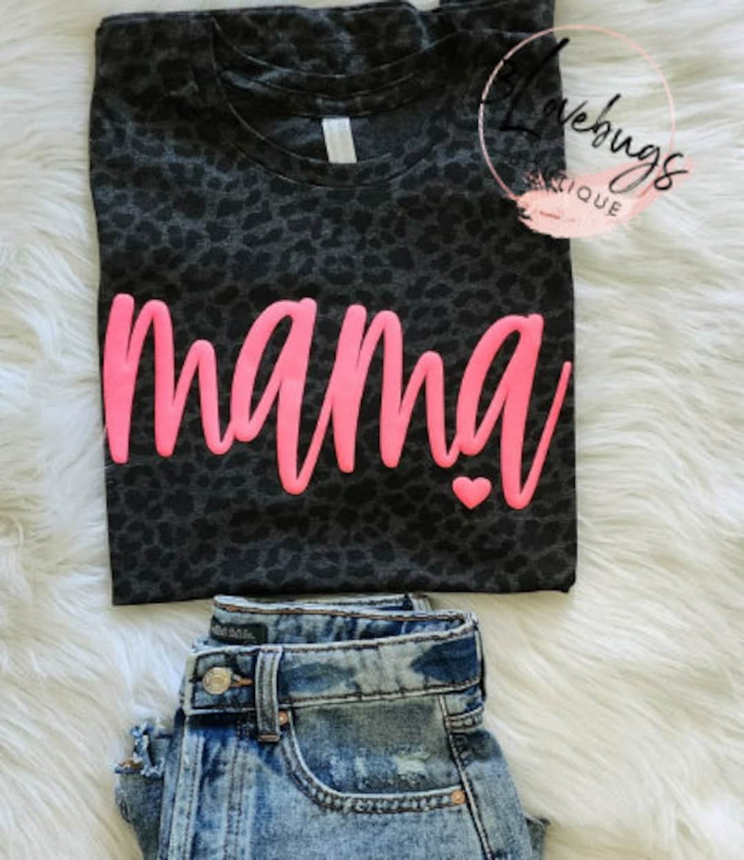 Puff Mama Shirt,black Leopard Tee,puff Design,sports Mom Shirt,mama ...