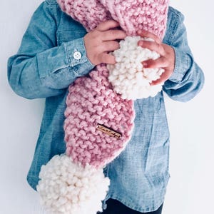 Knitting Pattern, Kids Knit Scarf, Toddler Winter Scarf, Scarf Pattern ...