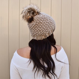 Knitting Pattern, THE PEBBLE BEANIE, Women's Knit Hat, Knit Winter Hat ...