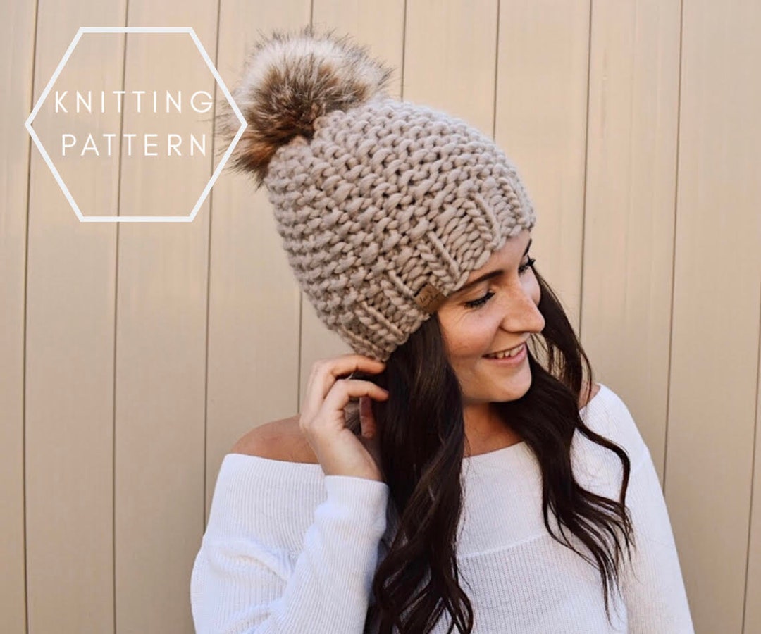 Knitting Pattern, THE PEBBLE BEANIE, Women's Knit Hat, Knit Winter Hat ...