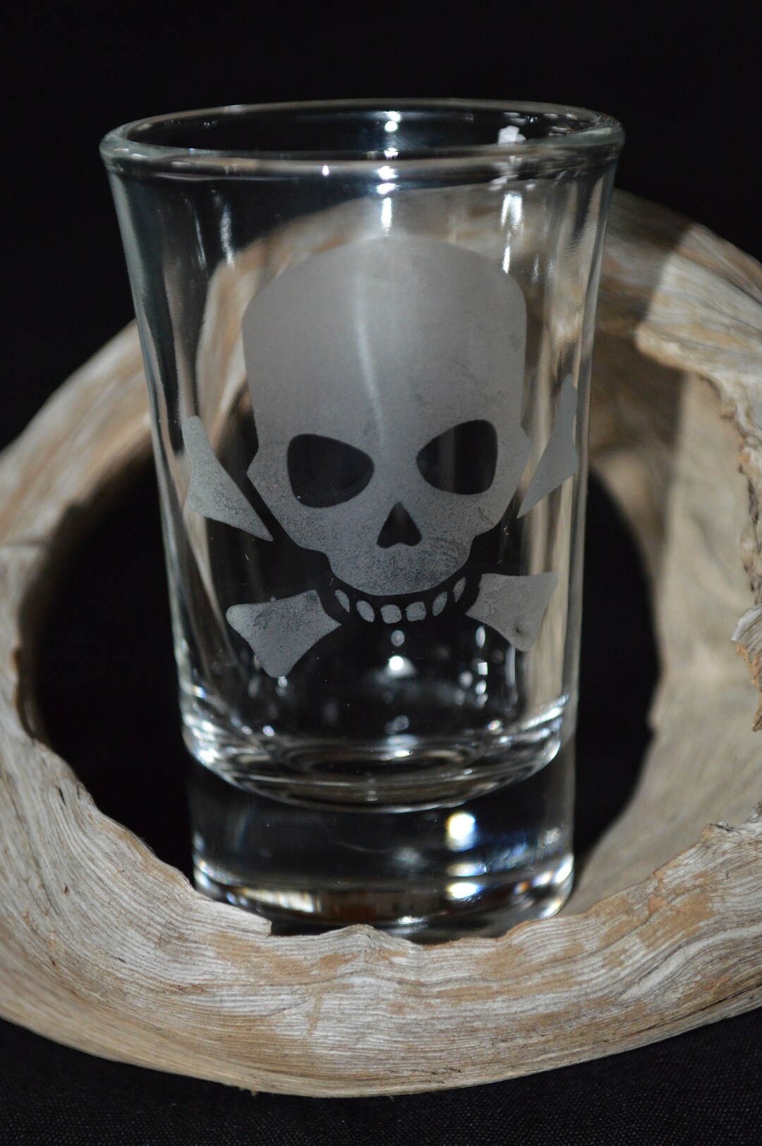 1 Oz Shot Glass Skull Face With Bones A Must Have - Etsy