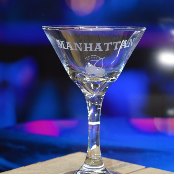 Manhattan Cocktail Glasses - Etsy