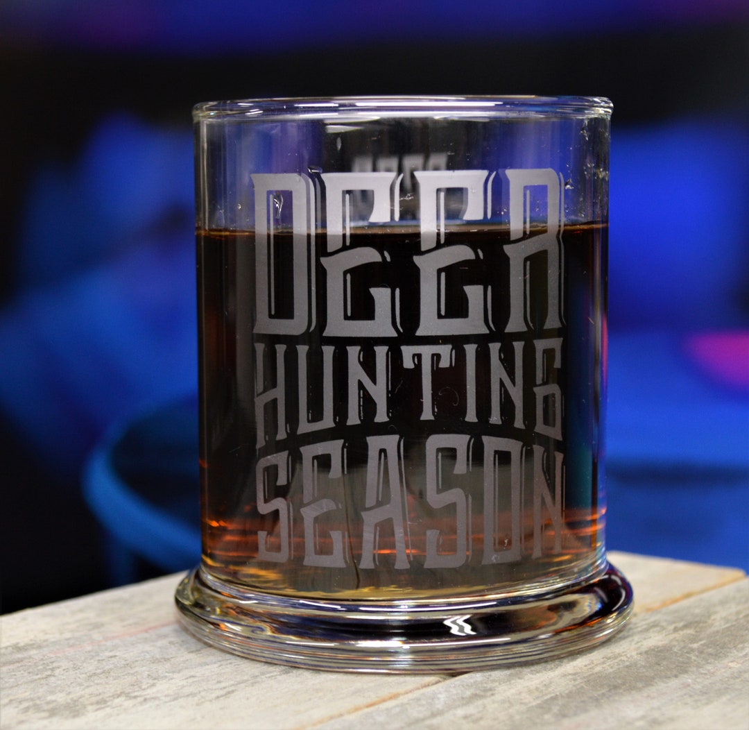 Deer Hunting Season Etched Whiskey Glass Popular Great Gifts - Etsy