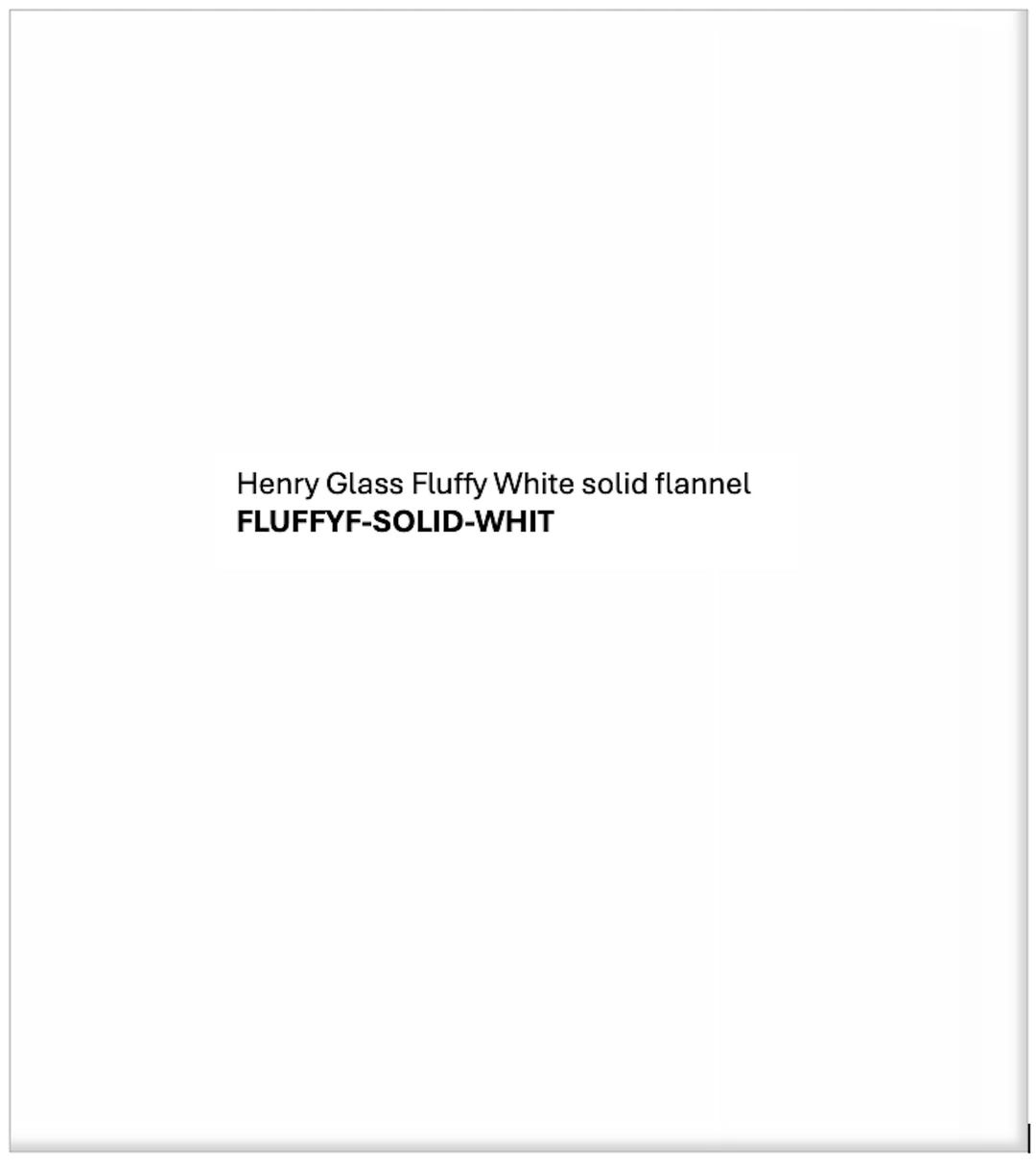 Fluffy White Flannel Solid by Henry Glass FLUFFYF-SOLID-WHIT by the ...