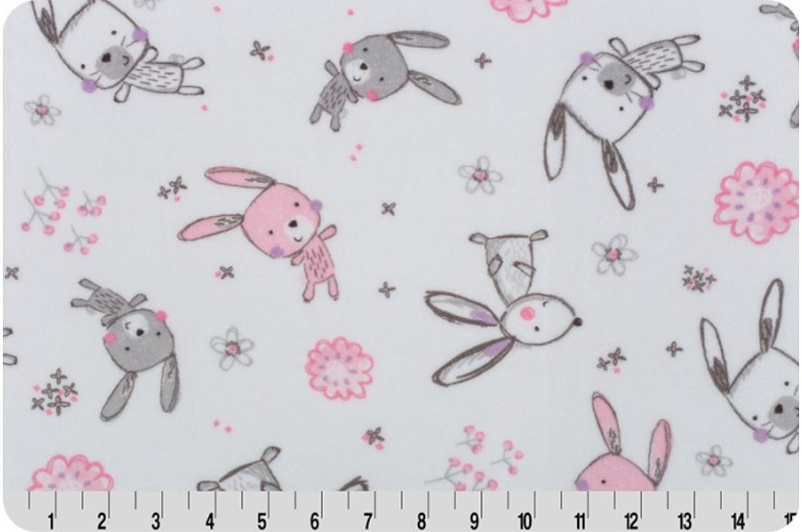 BACKING INCLUDED! COMPLETE Cuddle Minky Quilt Kit Bambino Bunny Hunny ...