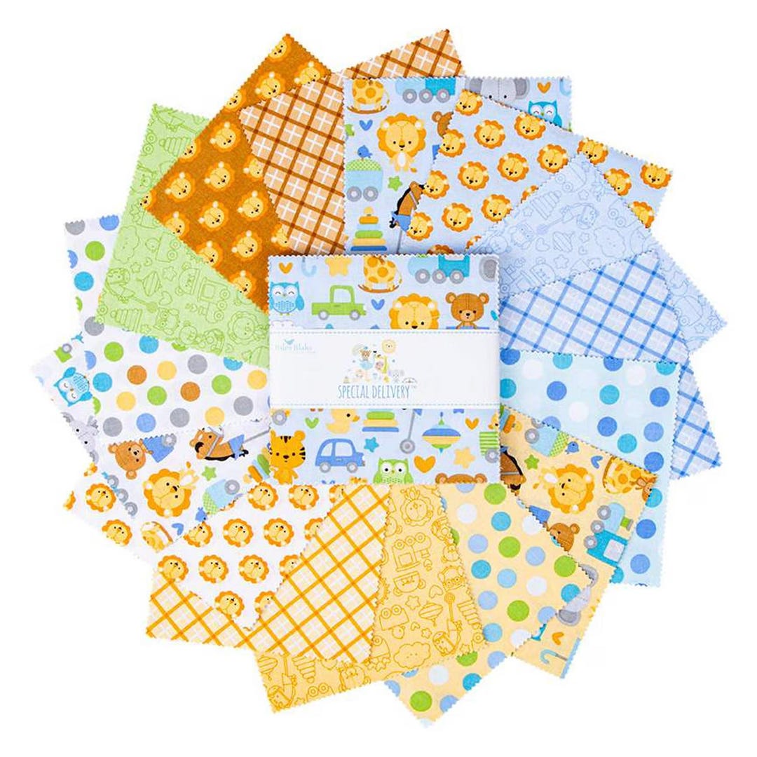 5" Squares Charm Pack Fabric - Special Delivery by Doodlebug Design Inc ...
