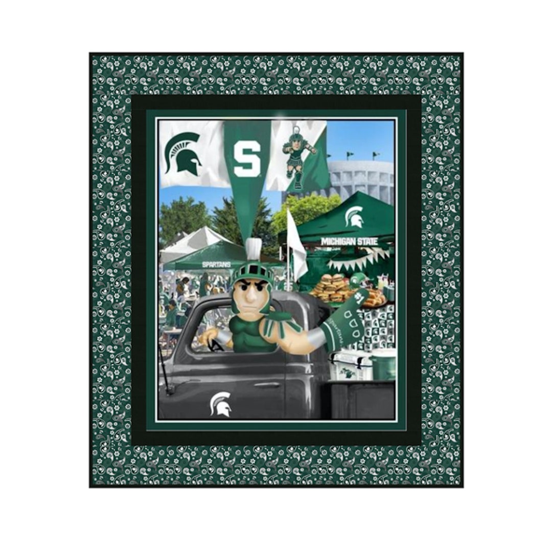 MSU Michigan State University Quilt Kit -QUICK and EASY Go Sparty! Go ...