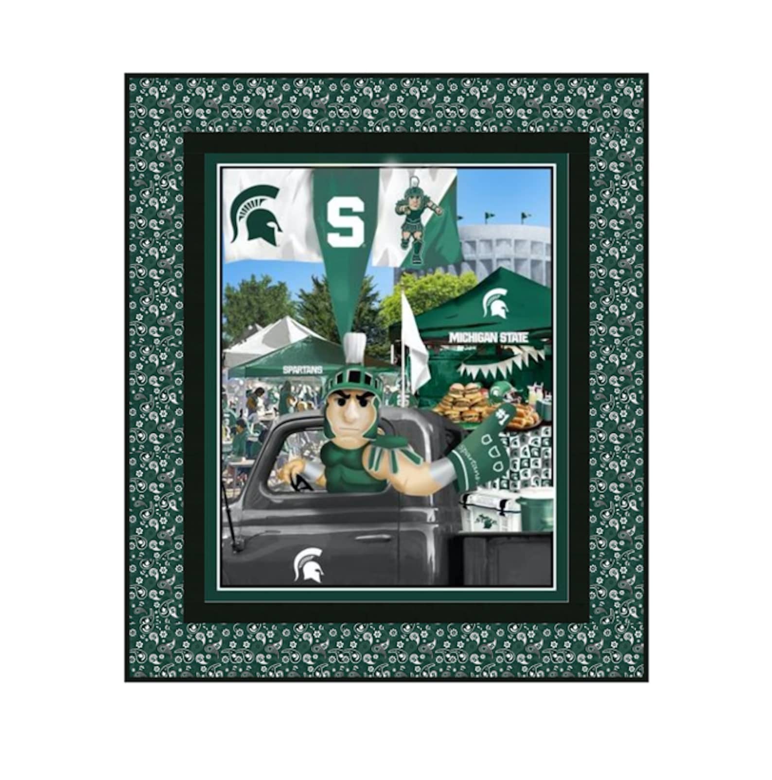 MSU Michigan State University Quilt Kit QUICK and EASY Go | Etsy