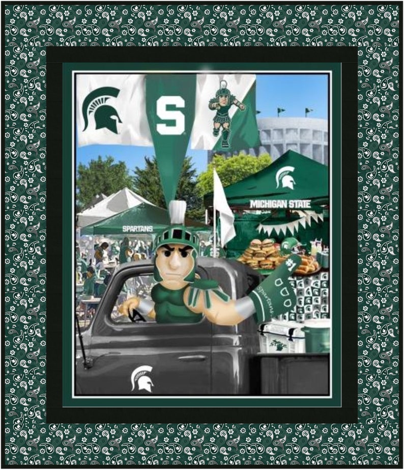 MSU Michigan State University Quilt Kit QUICK and EASY Go - Etsy