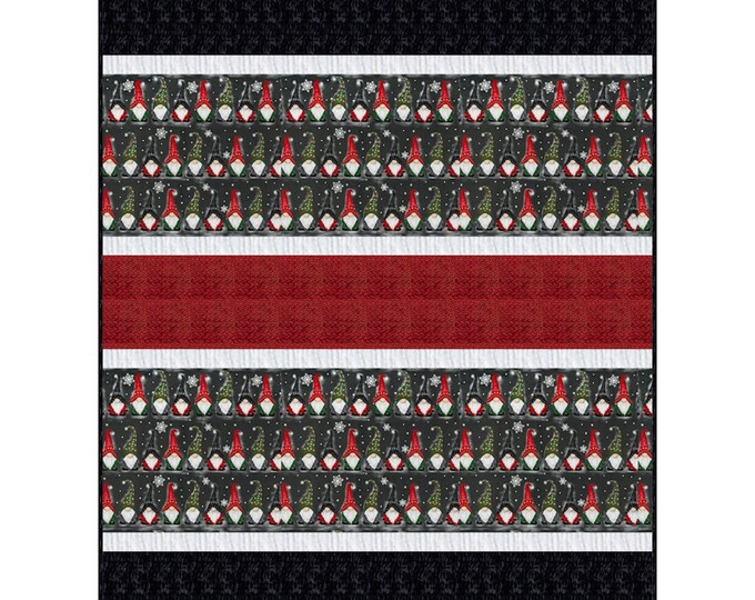 Cuddle Gnomes! Strip Minky Quilt COMPLETE WITH BACKING! Soft and Cuddly ...