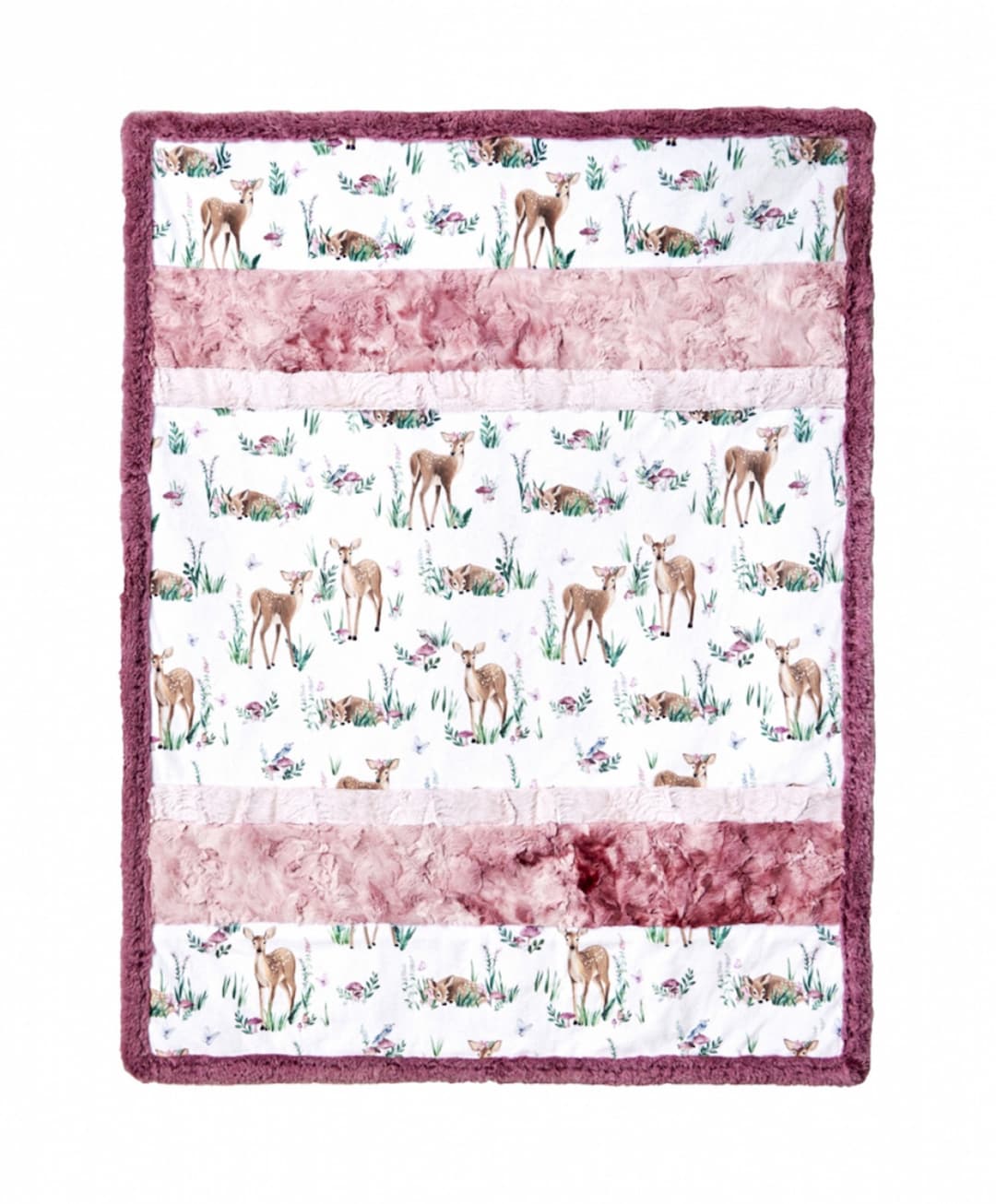 BACKING INCLUDED! COMPLETE Cuddle Minky Quilt Kit "love You Deerly ...