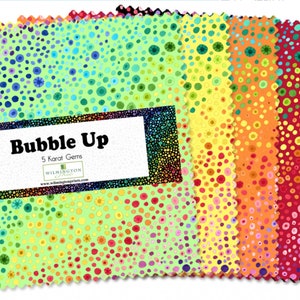 5 Squares Charm Pack Fabric Bubble up 5 Karat Essential Gems by ...