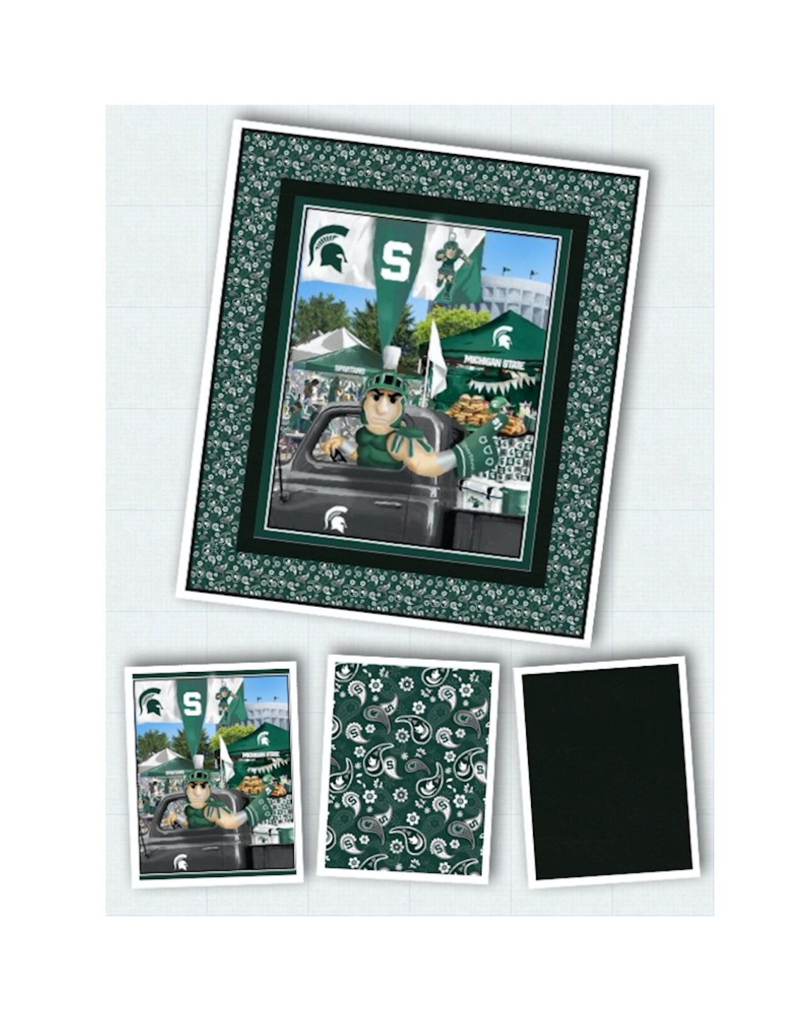 MSU Michigan State University Quilt Kit QUICK and EASY Go | Etsy