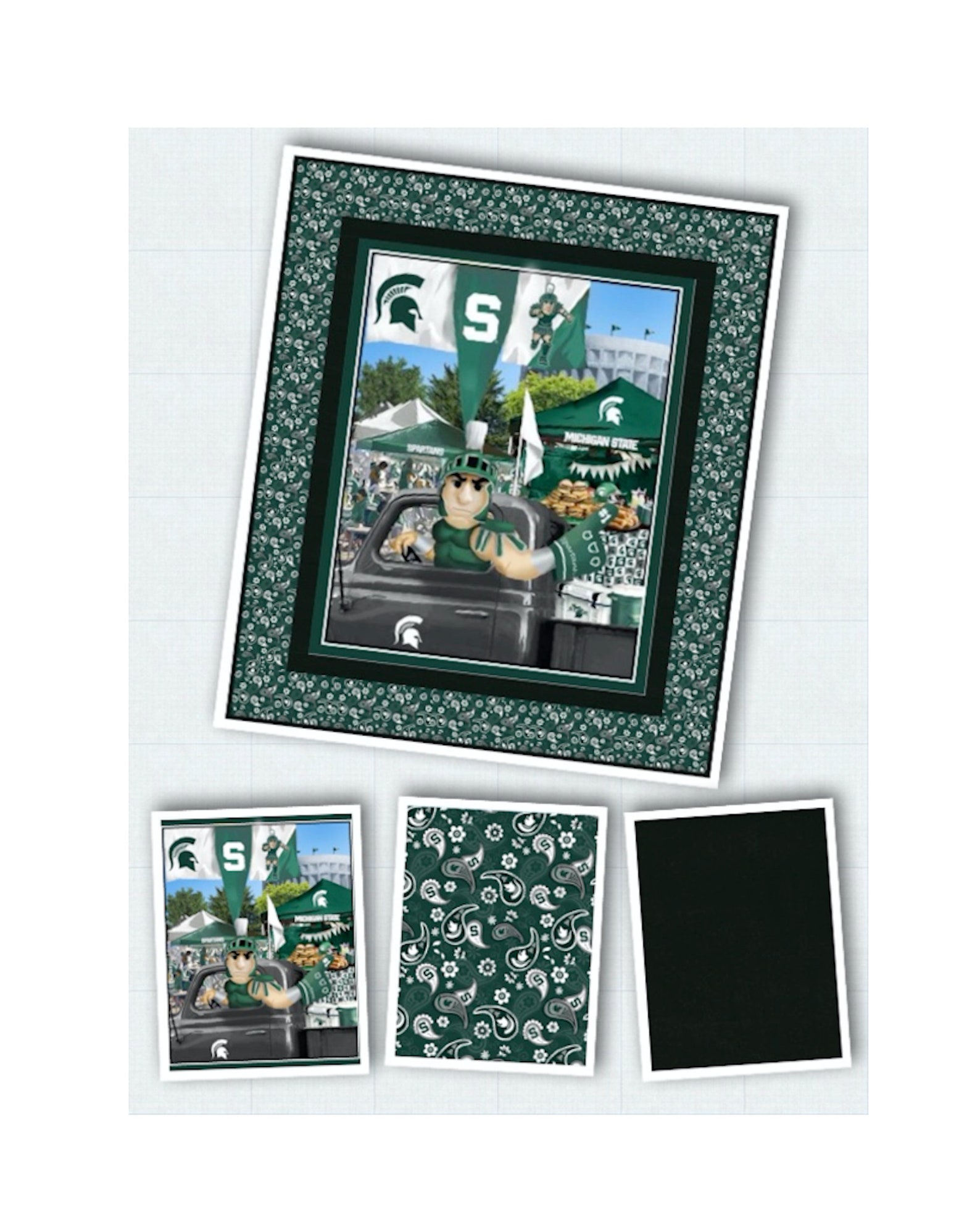 MSU Michigan State University Quilt Kit QUICK and EASY Go | Etsy