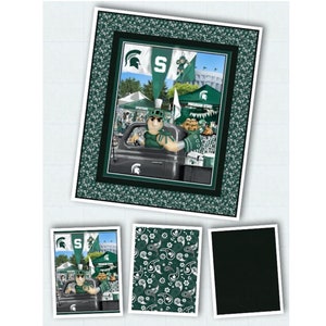MSU Michigan State University Quilt Kit -QUICK and EASY Go Sparty! Go ...
