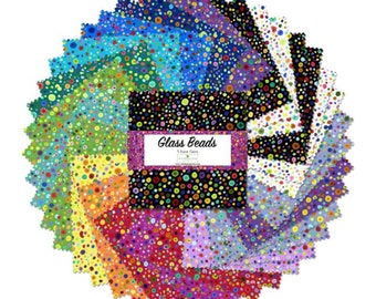 Colorful Crayon Dots Fabric Crayon Polkadots in Rainbow Colors by ...