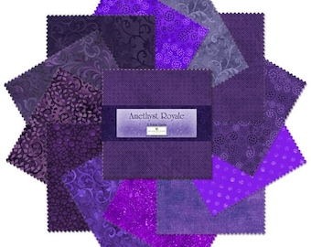 5 Inch Squares Charm Pack Fabric Royal Nights Essential Gems | Etsy