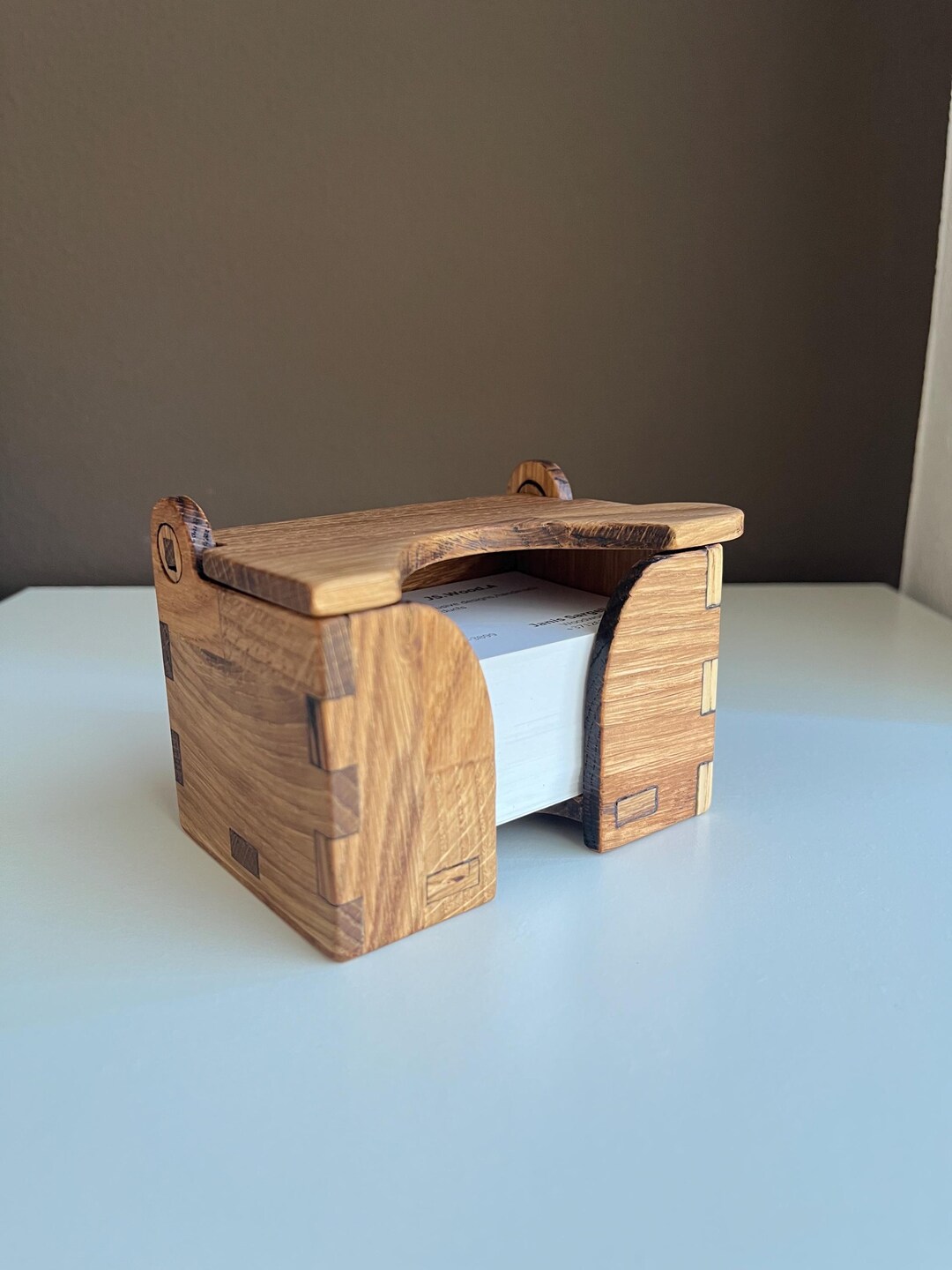 Business Card Box Set .oak Wood.business Card Case. Old Style Cases ...