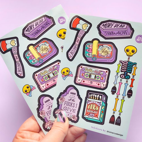 Spilled Cosmic Tea Clear Sticker Teapot Celestial Moon | Etsy