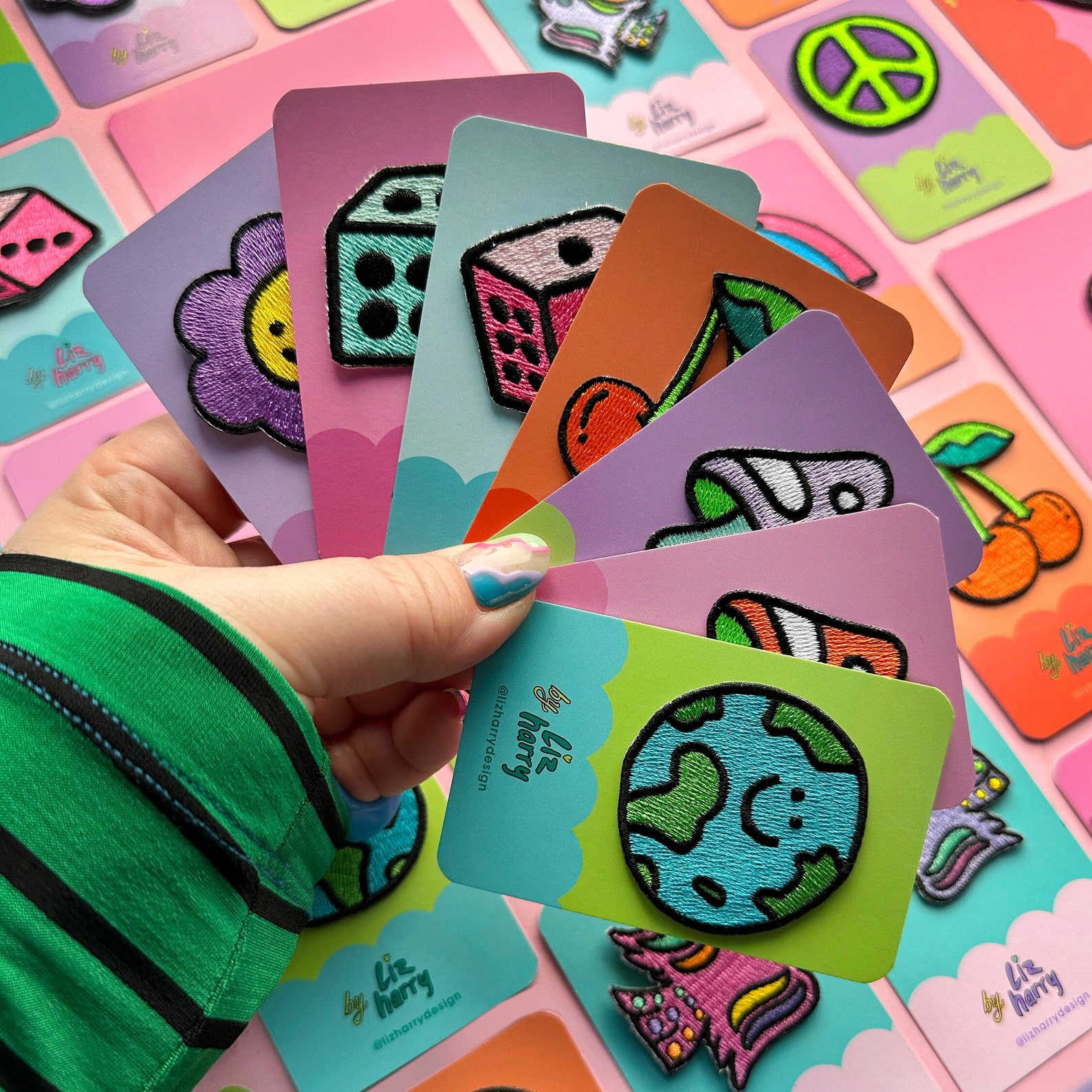 The 'gleeful Globe' Earth World Patch, Smiley Planet Embroidered Iron ...