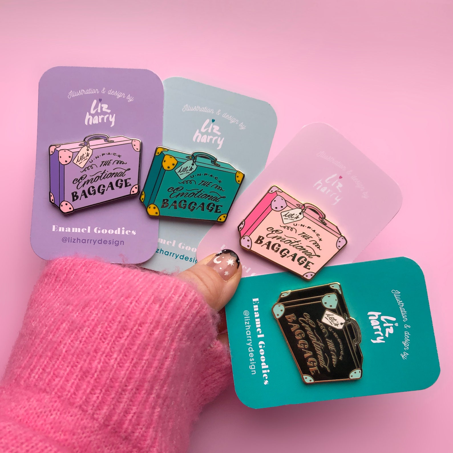 Emotional Baggage Suitcase Enamel Pin Mental health Pin | Etsy