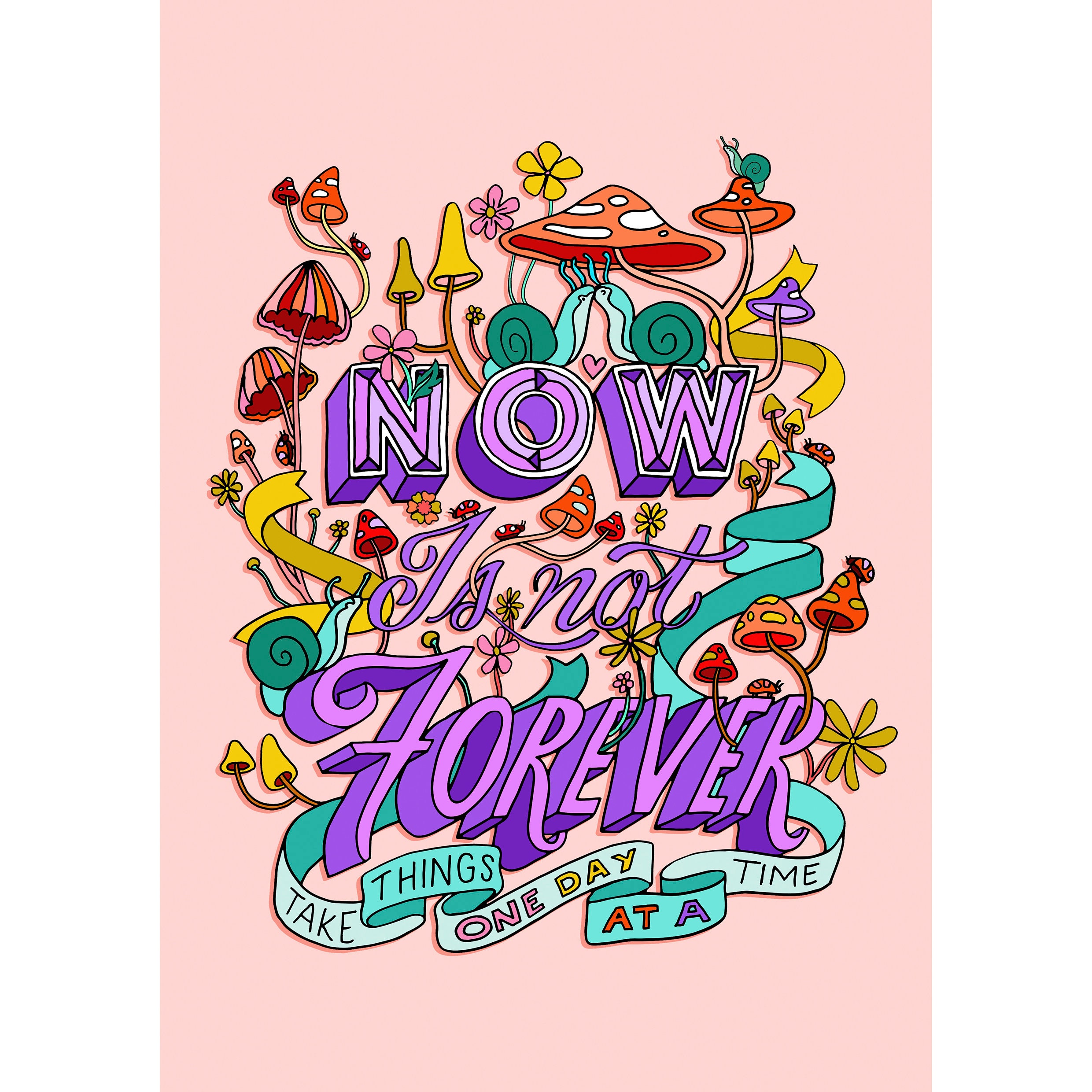 Inspirational Lettering Print - Lettering Print - Mental Health Print ...