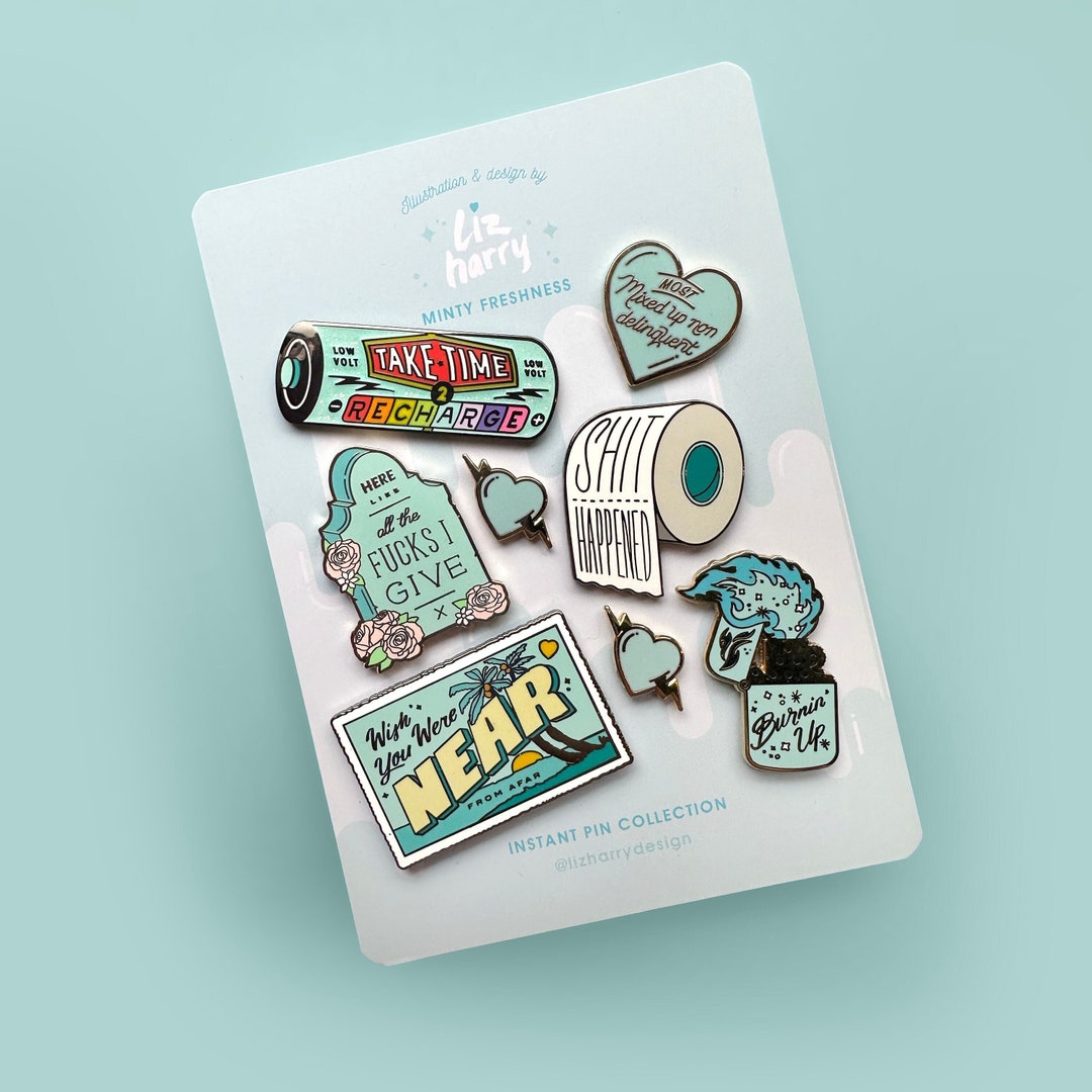 MINT Pin Enamel Bundle - Instant Enamel Pin Collection Stocking Stuffer ...