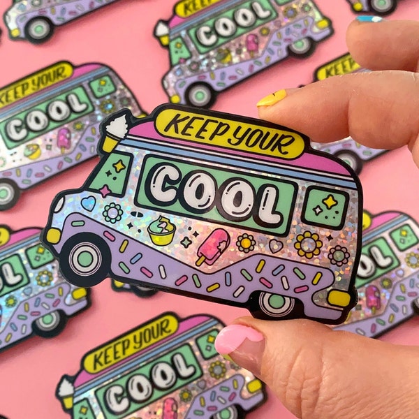 Large Ice Cream Stickers - Etsy