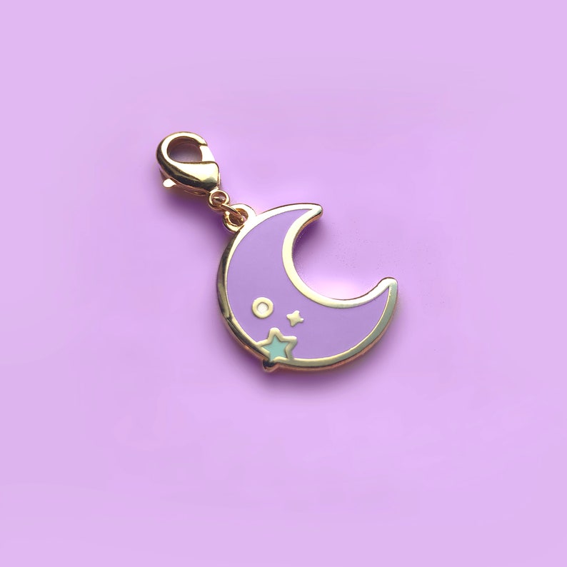 Crescent Moon Charm Magical Moon Pendant Mini Gold Pendant | Etsy