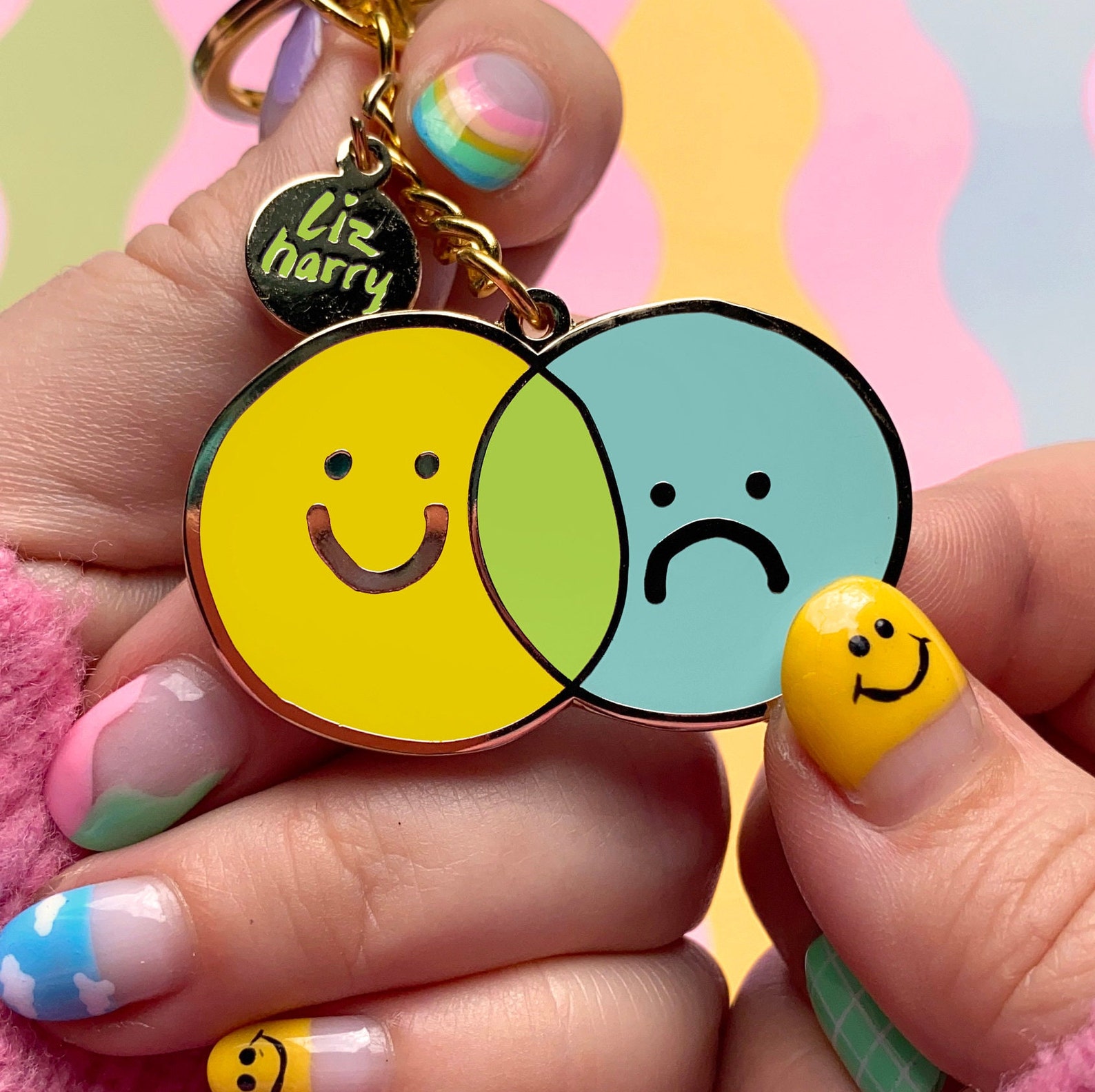 Mixed Emotions Keychain Mental Health Keyring Purse Charm - Etsy UK