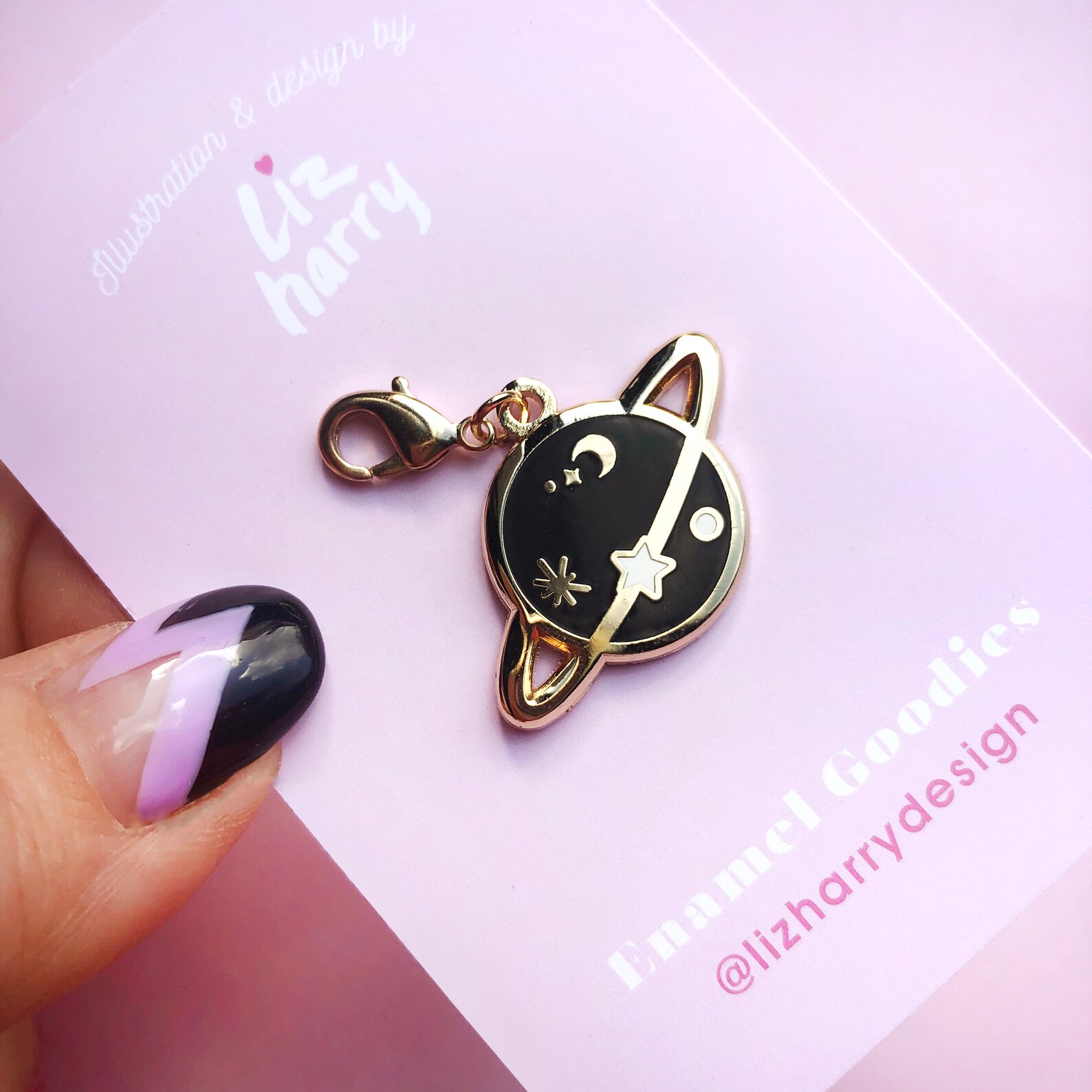 Celestial Charm - Planet Charm - Take up Space Pendant - Mini Gold ...