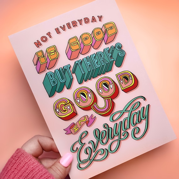 Good in Everyday A5 Lettering Print Inspirational Lettering - Etsy