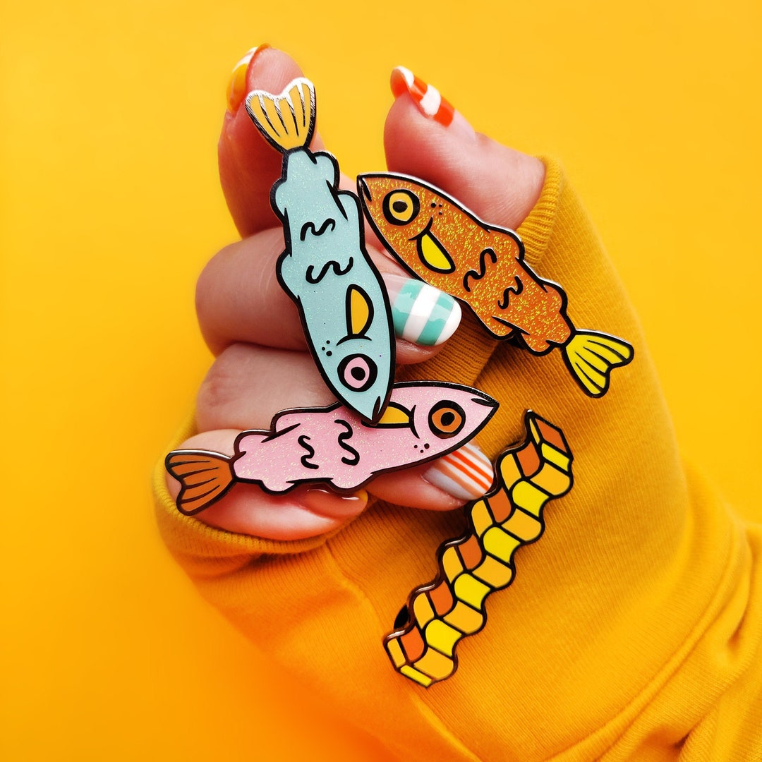 Fish & Chips Enamel Pins Mix and Match Pins Each Sold - Etsy
