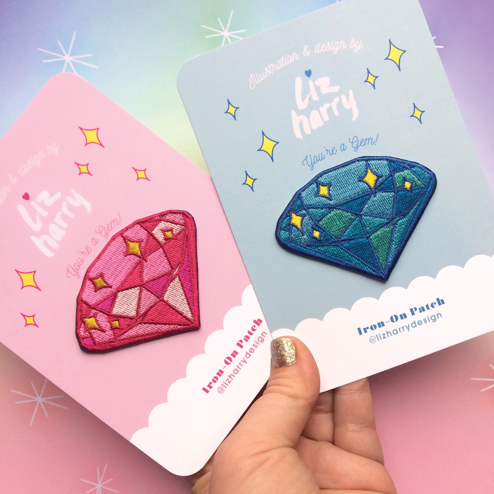 Gemstone Patch Diamond Patch Gem Patch Embroidered Patch - Etsy