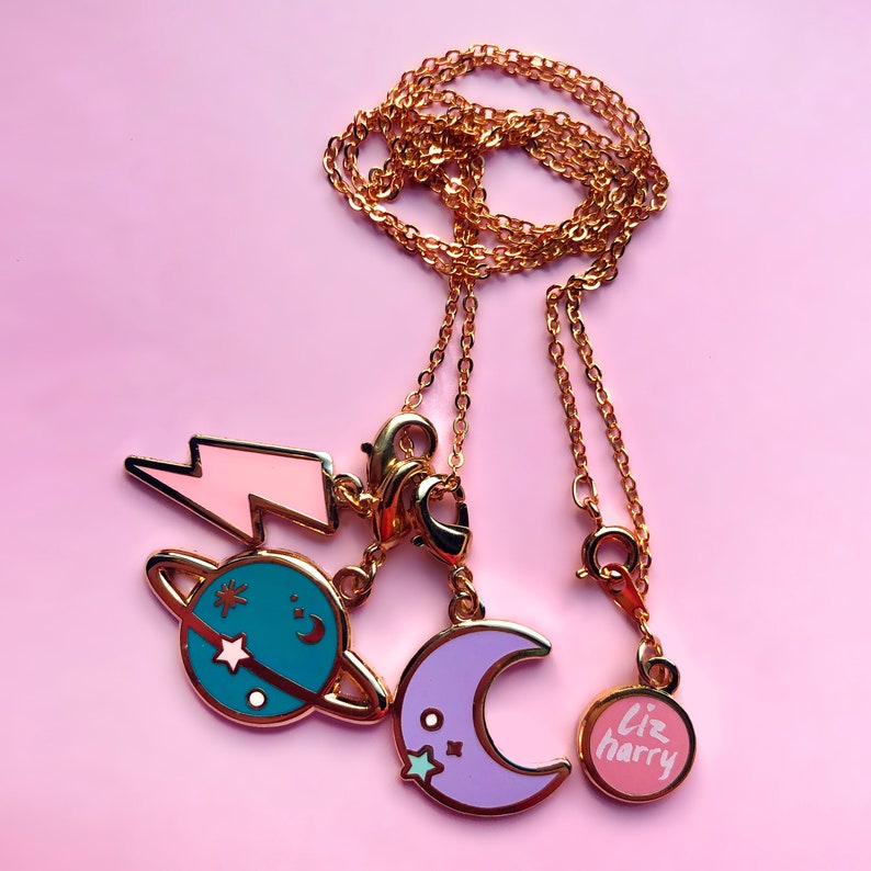 Crescent Moon Charm Magical Moon Pendant Mini Gold Pendant | Etsy