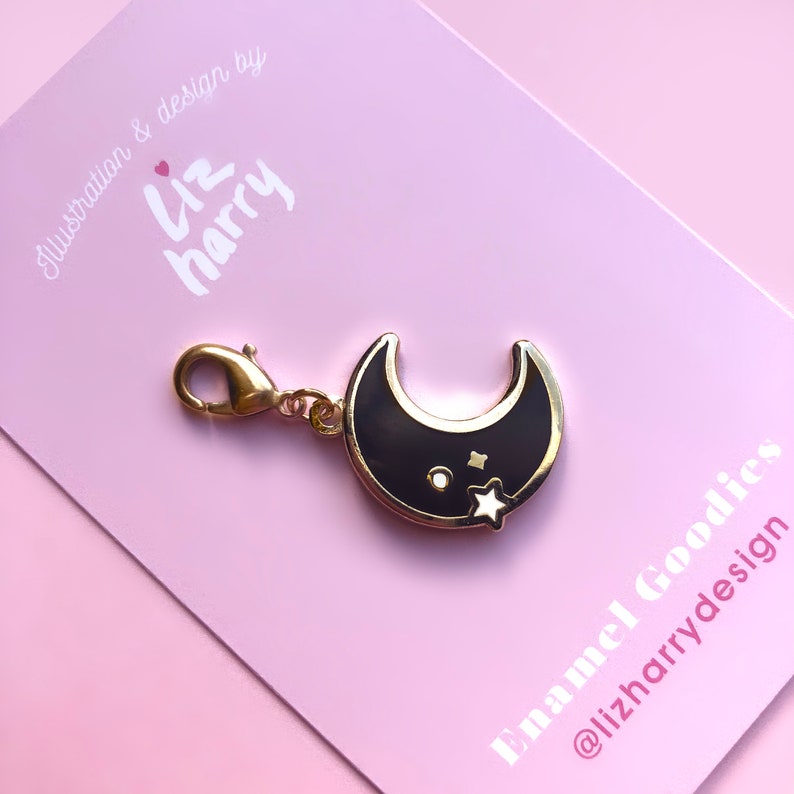 Crescent Moon Charm Magical Moon Pendant Mini Gold Pendant | Etsy