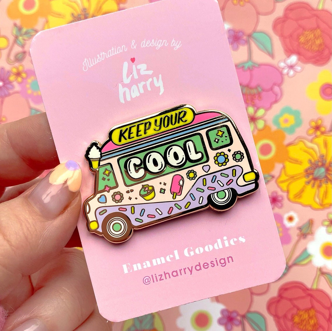Keep Your Cool Enamel Pin Ice Cream Van Pin Mental Health - Etsy