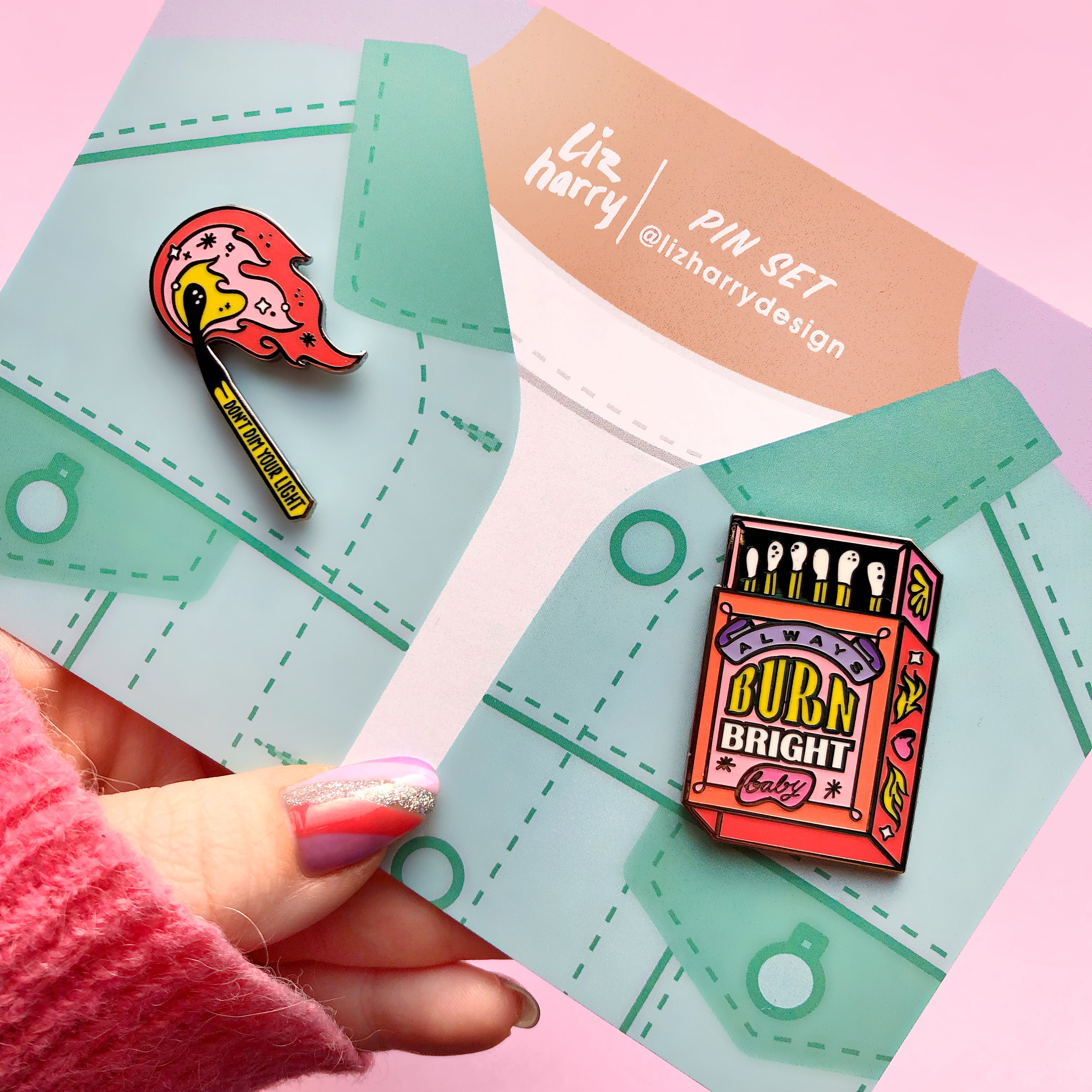 RED Match Enamel Pin Set Matchbox Pin Matchstick Enamel | Etsy