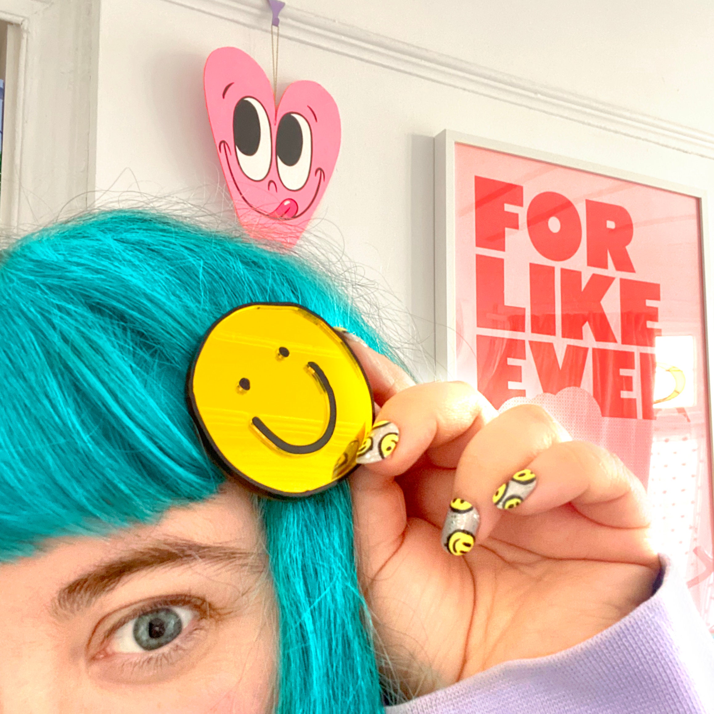 Smiley Face Laser Cut Brooch OR Hair-clip - Smiley Pin - Laser Cut ...