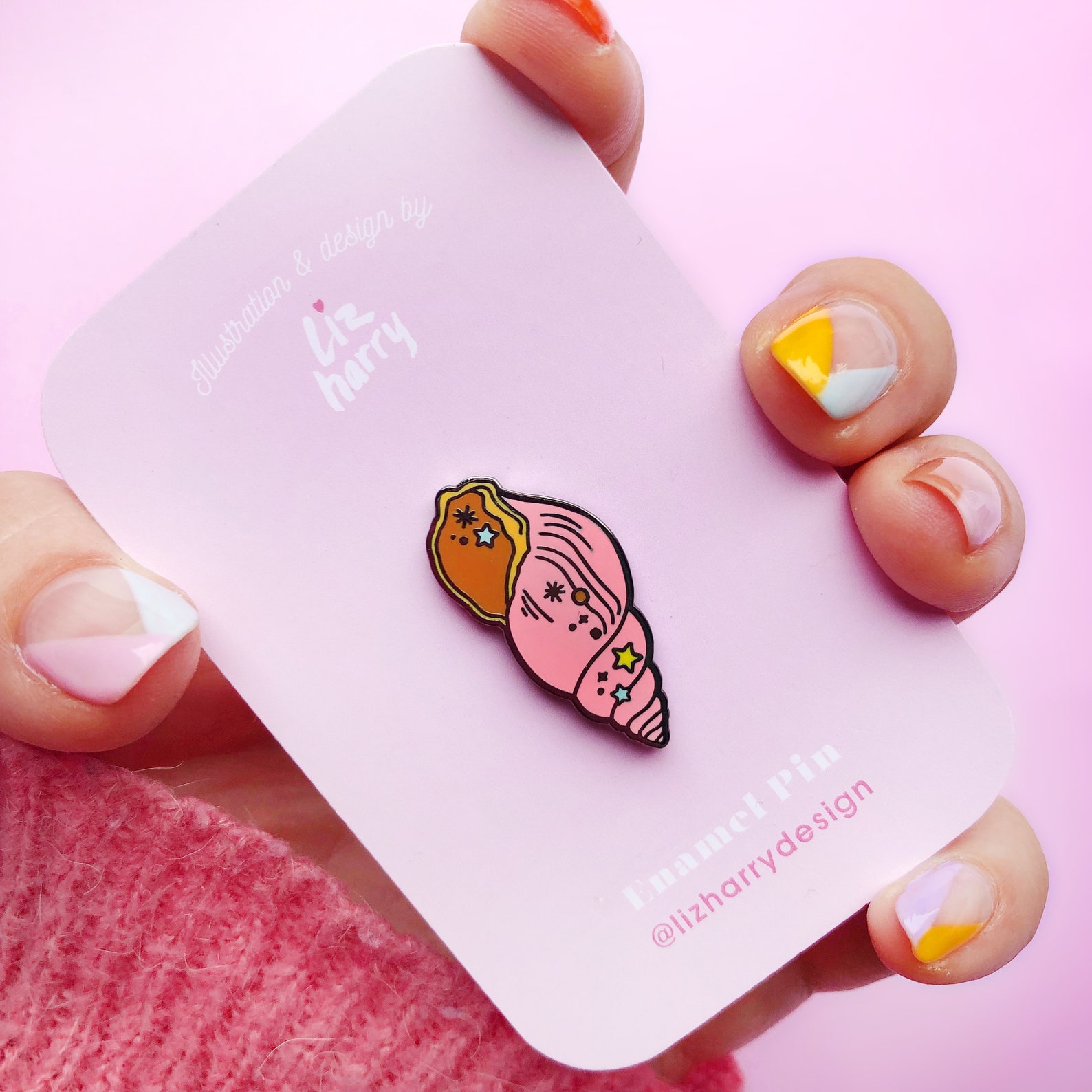 LILAC or PINK Shell Pin Little Mermaid Pin Beach Pin | Etsy